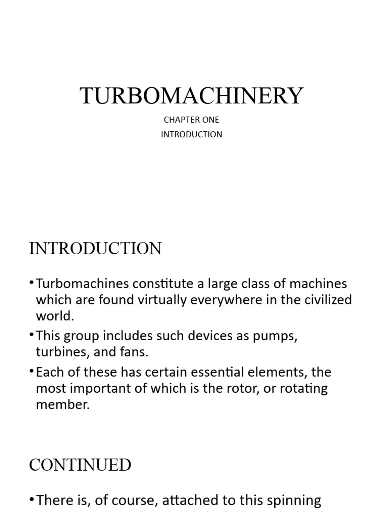 Chapter 1 | PDF | Turbomachinery | Turbine