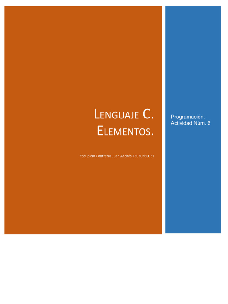 Lenguaje C - Elementos | PDF | Compilador | Programa de computadora