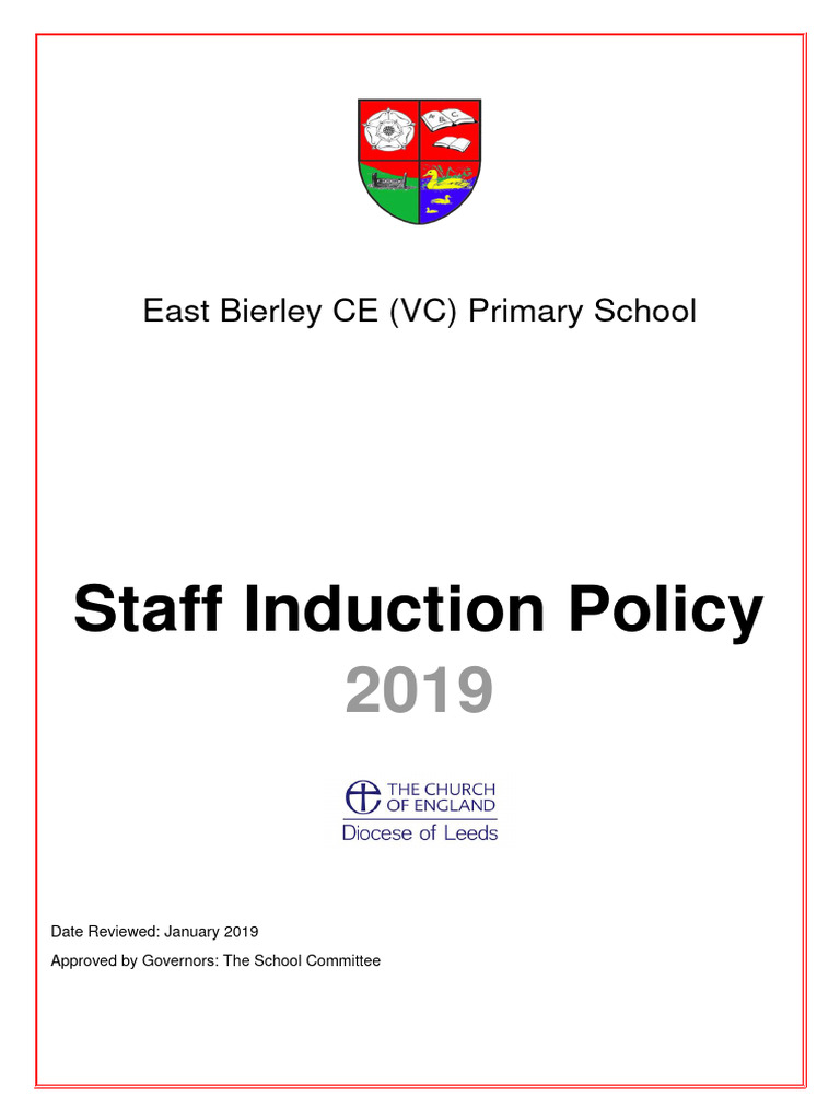 Induction Policy For School Staff 2019 | PDF | Mentorship | Child ...