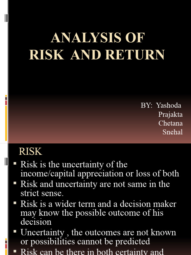 Analysis of Risk and Return | PDF | Financial Risk | Investing