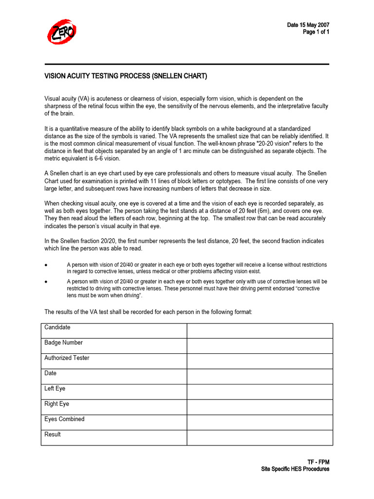 Vision Screening Process | PDF | Visual Acuity | Eye