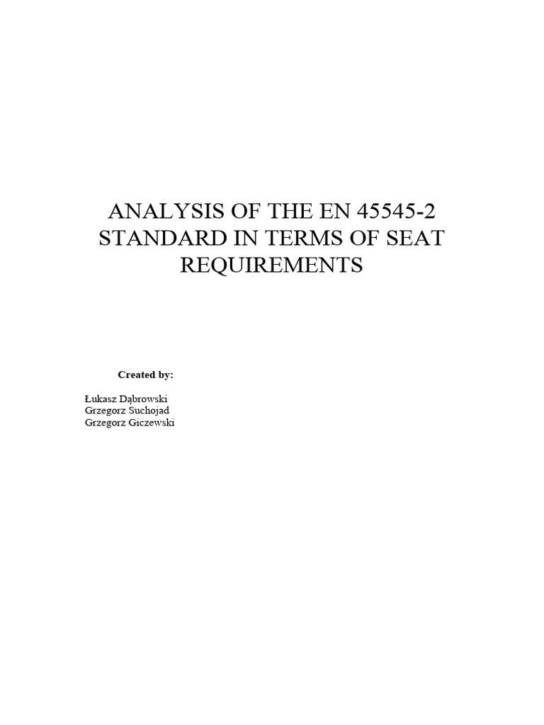 Analysis of The en 45545-2 Standard | PDF | Rail Transport | Train