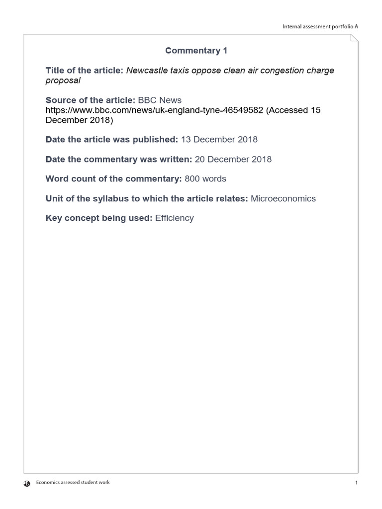 Sample IA 1 - Students Work For Your Reference | PDF | Externality | Demand