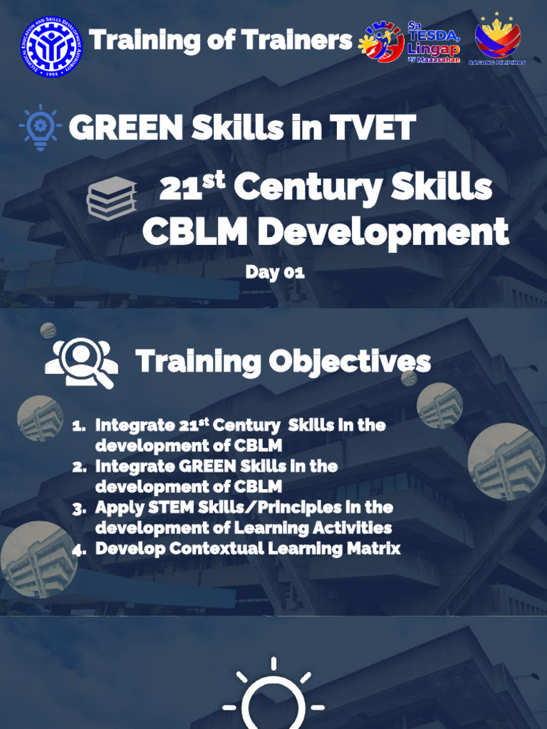 Training of Trainers: GREEN Skills in TVET | PDF | Entrepreneurship ...