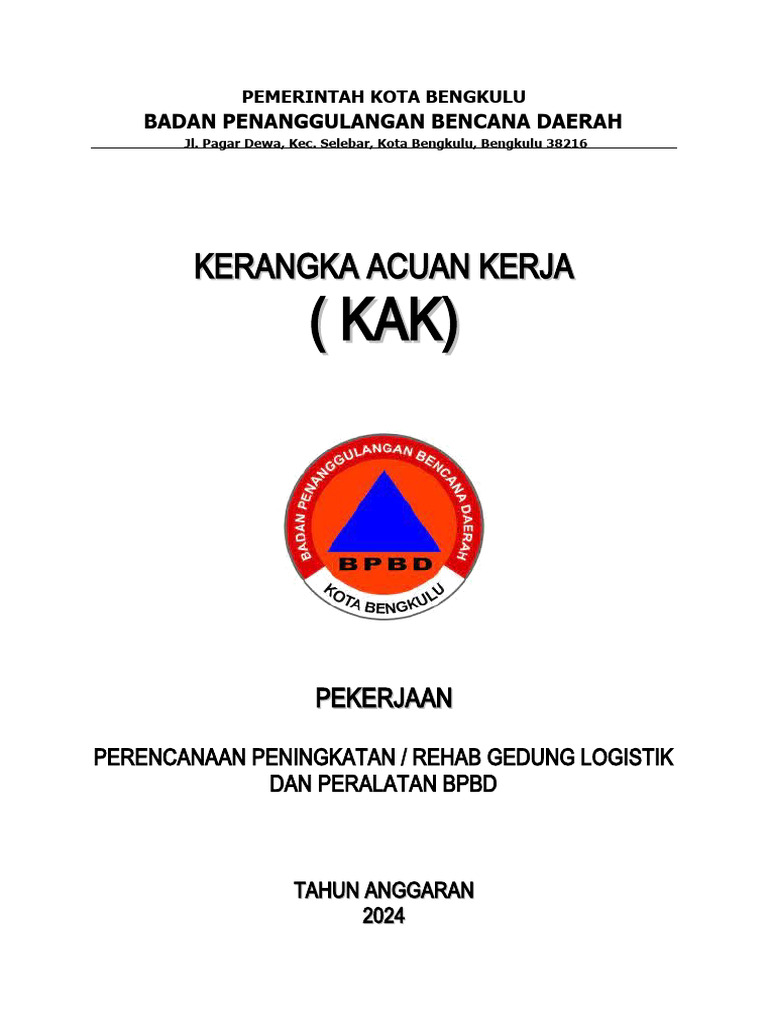 Kak Gedung BPBD | PDF