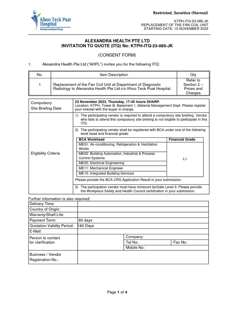 1) ITQ Consent Form | Download Free PDF | Federal Food