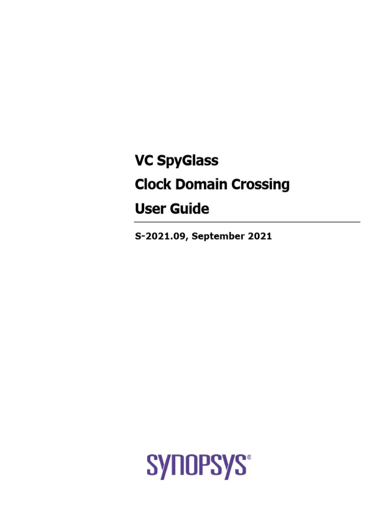VC SpyGlass CDC UserGuide | PDF | System On A Chip | Computing
