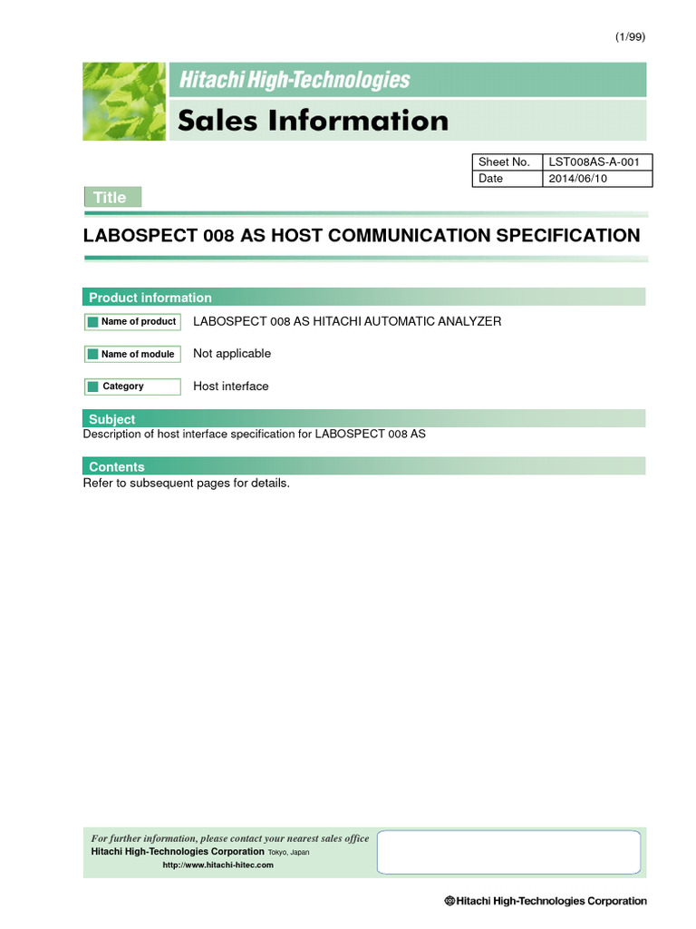 Ha Lst008as Interface Manual | PDF | Computing | Computer Engineering