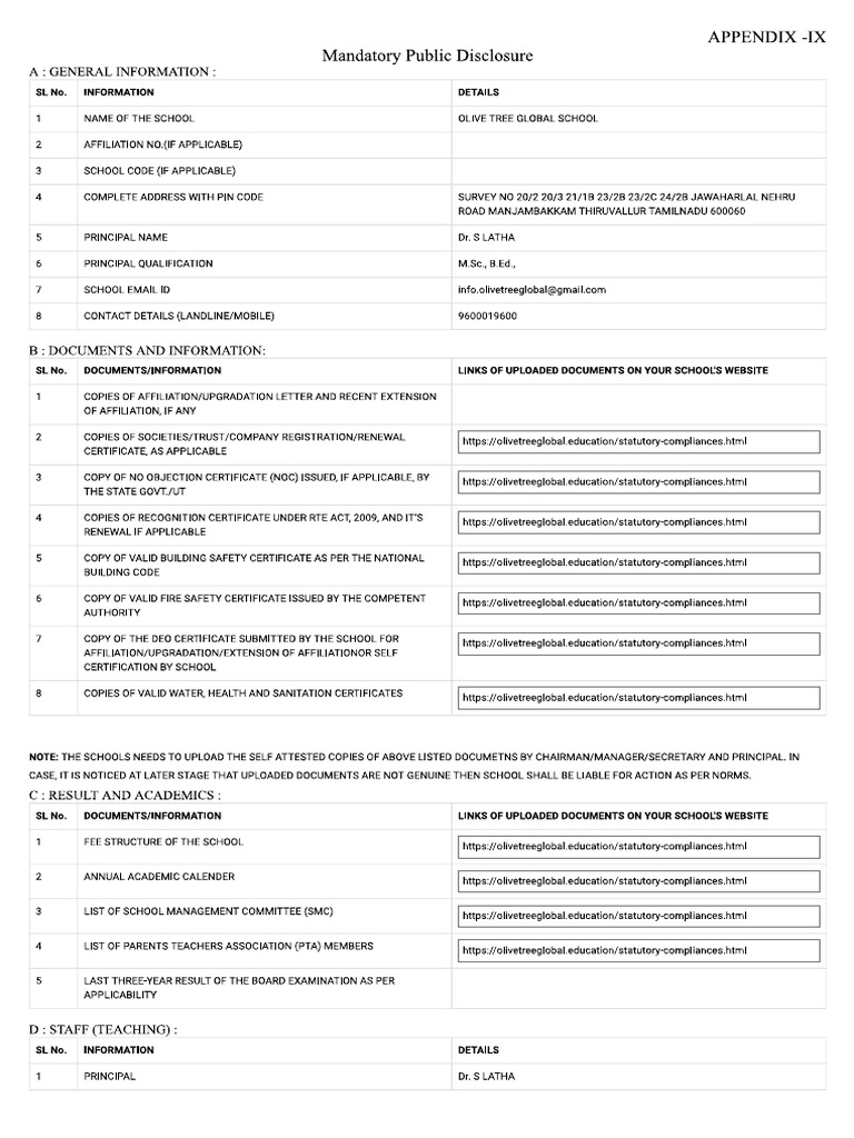 Mandatory Disclosure Olive | PDF