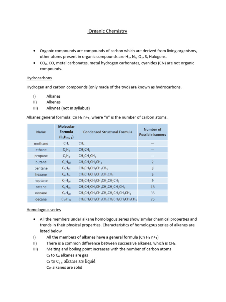 Organic Chemistry Pdf Alkane Ester
