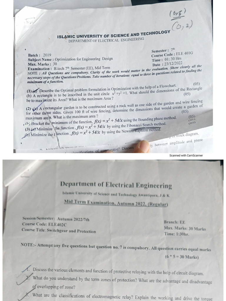 7th Sem Papers | PDF