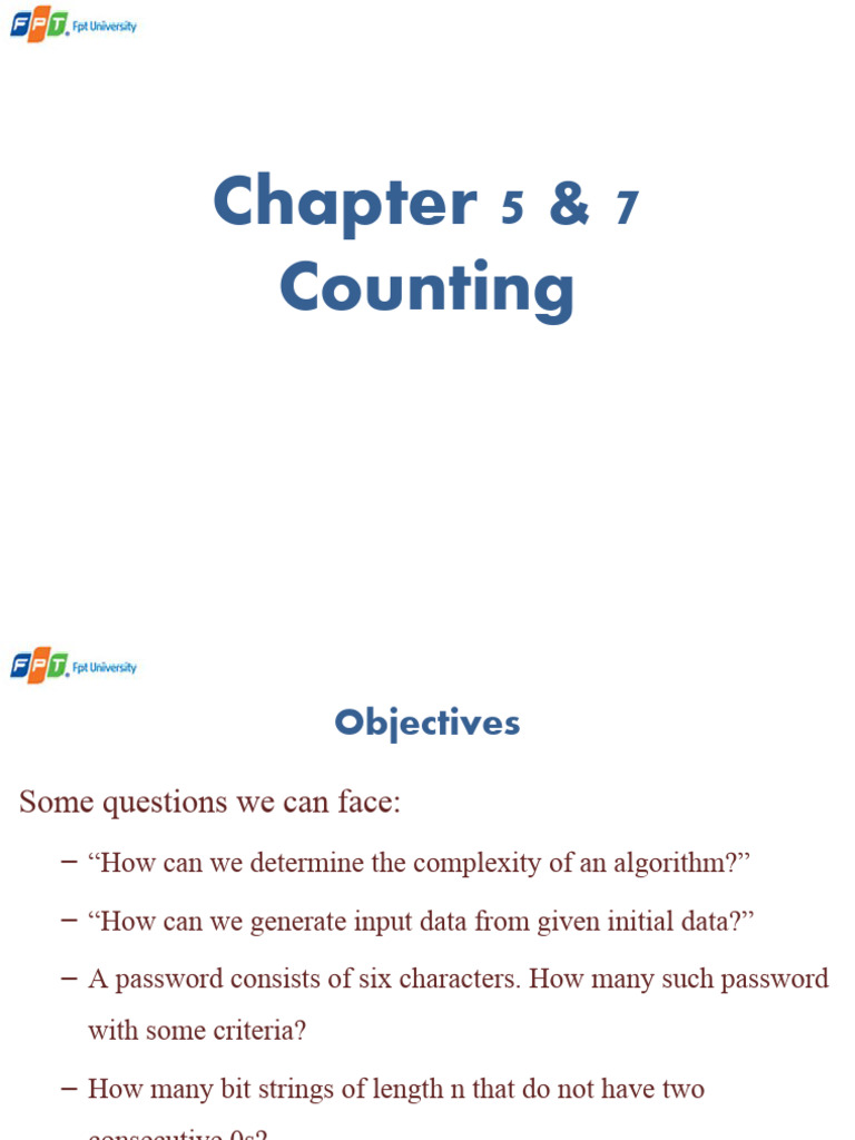 5 Counting | PDF | Recurrence Relation | Algorithms