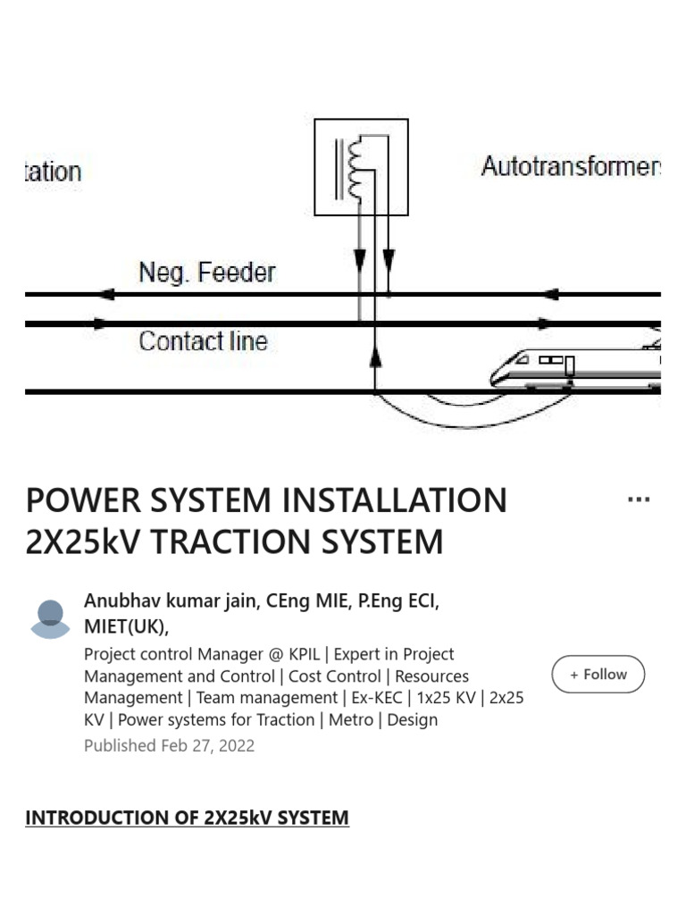 Anubhav Kumar Jain POWER SYSTEM INSTALLATION 2X25kV TRACTION SYSTEM ...