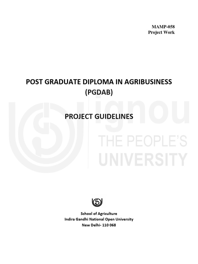 MAMP 58 Project Manual | PDF | Survey Methodology | Agriculture