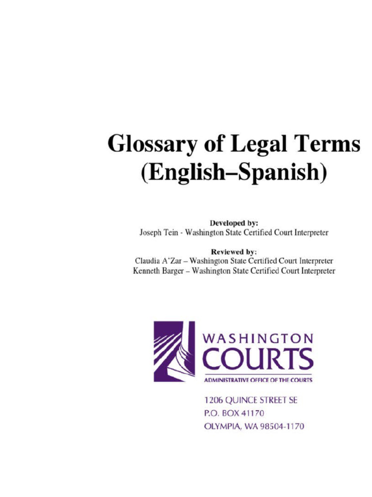 Legal Glossary | PDF