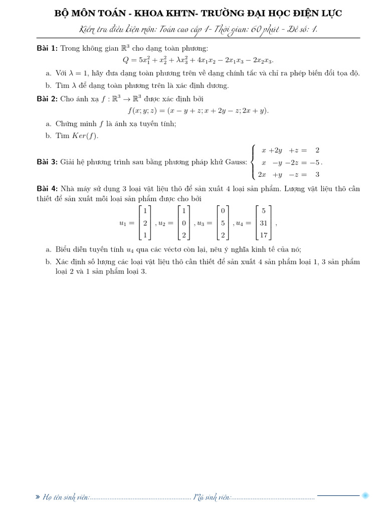 KTDK Toan1.60p | PDF