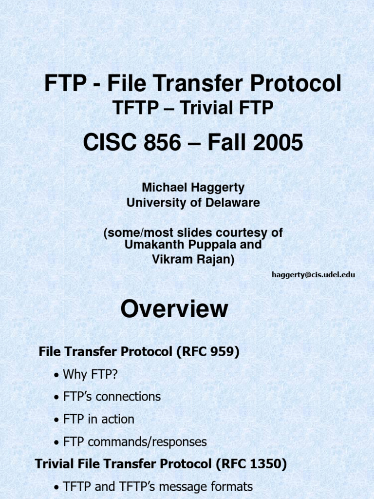File Transfer Protocols | PDF | File Transfer Protocol | System Software