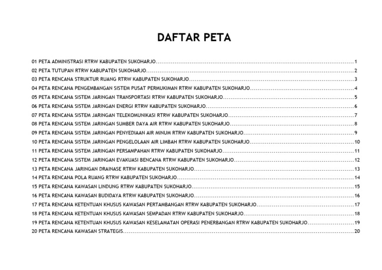 Daftar Isi Album Peta | PDF