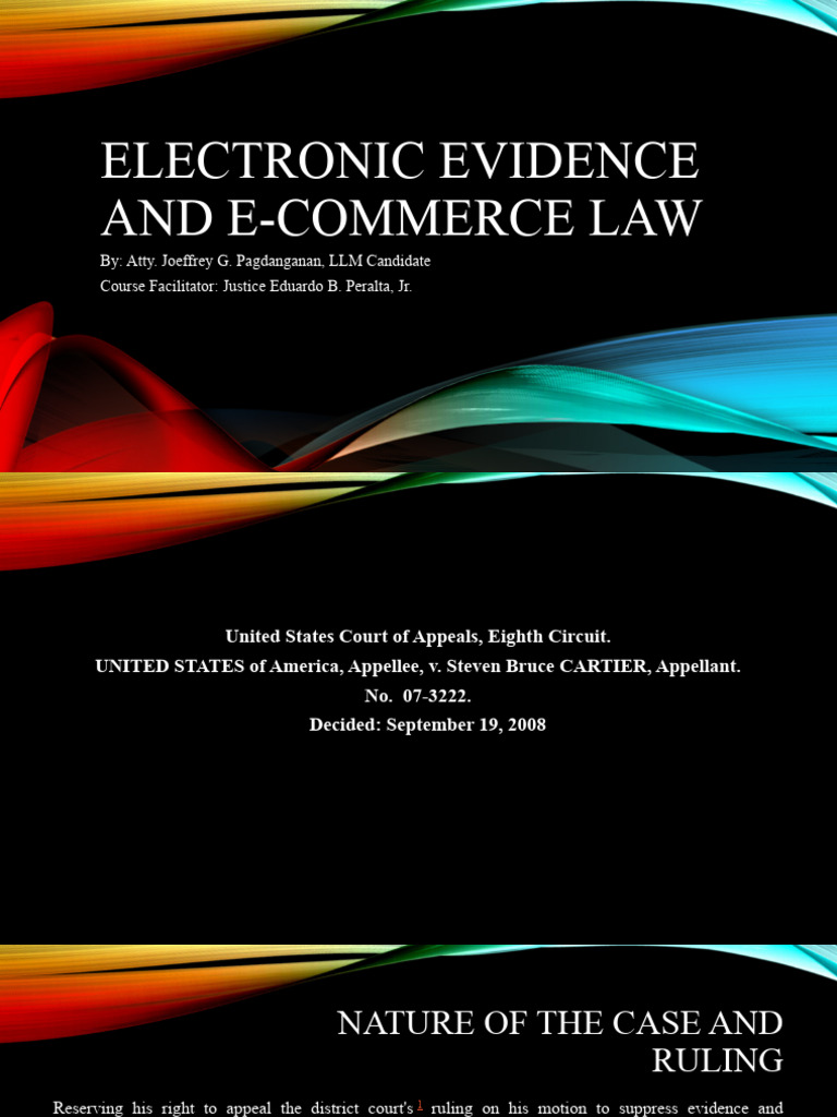 Electronic Evidence and E-Commerce Law | PDF | Peer To Peer | Arrest