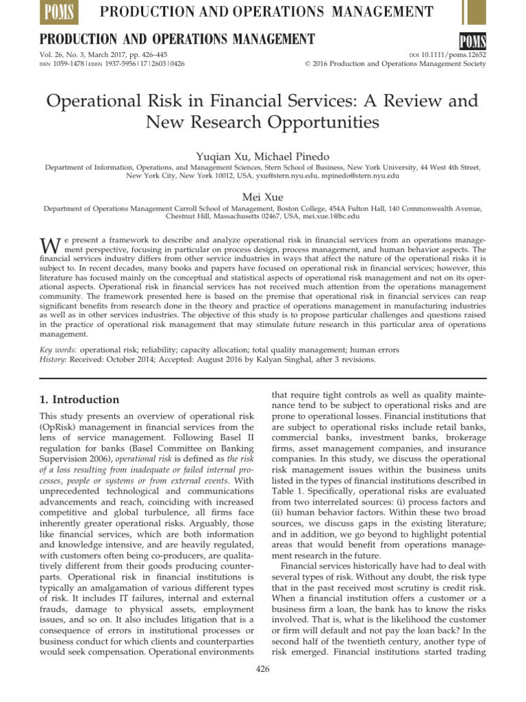 Operational Risk in Financial Services-2017-Yuqian-Xu | PDF ...