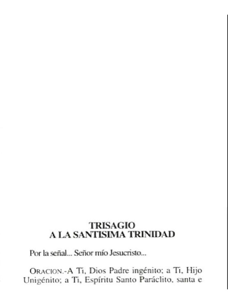 Trisagio A La Santísima Trinidad | PDF