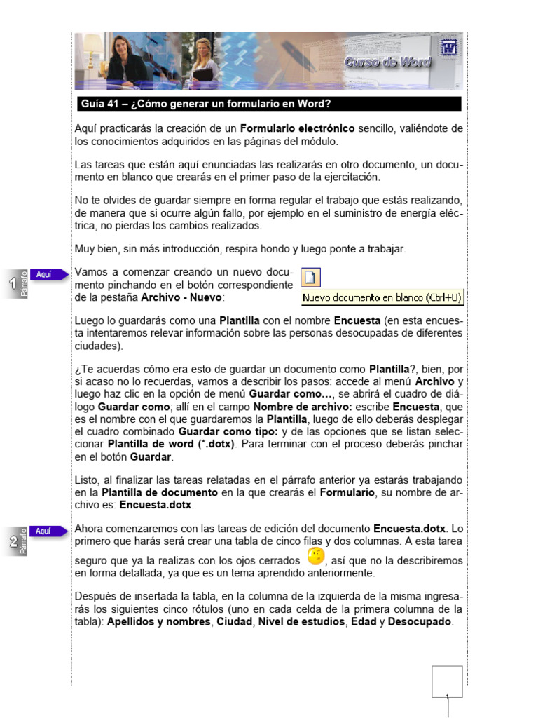 Guía41 - Formulari | PDF | Informática | Software