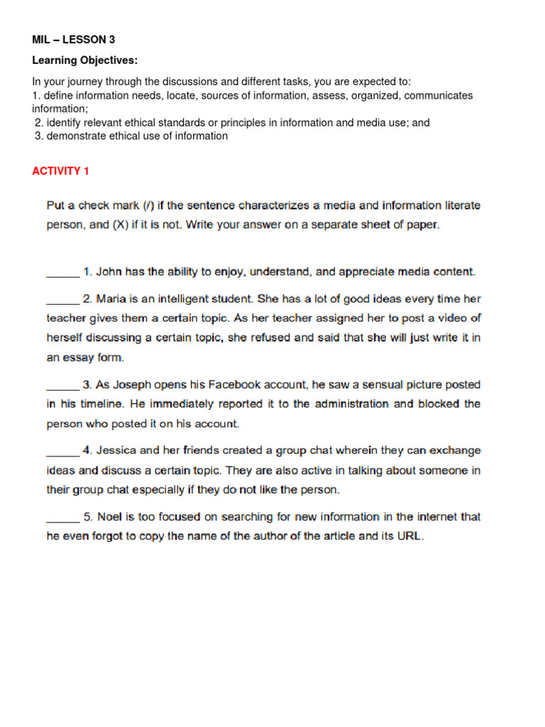 Mil - l3 - Information Literacy | PDF | Information | Information Literacy