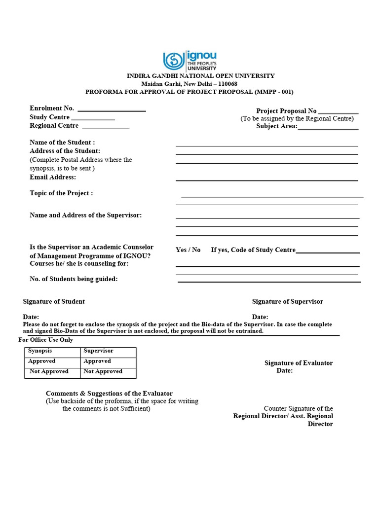 MMPP001 - Proposal Proforma | PDF | Career & Growth