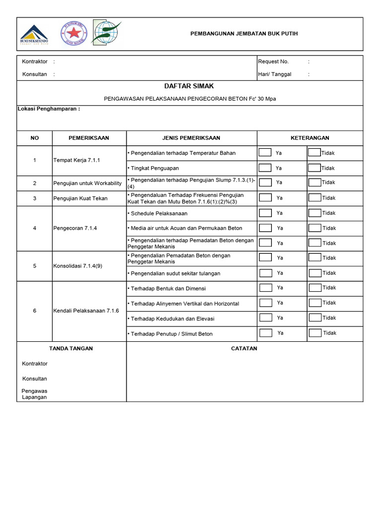 Daftar Simak 1 | PDF