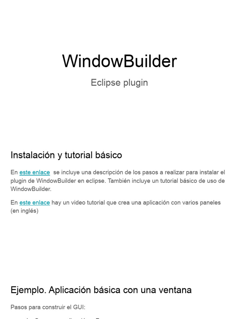 Window Builder | PDF