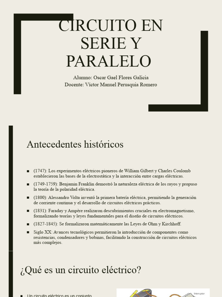 Circuitos Eléctricos: Serie y Paralelo | PDF | voltaje | Corriente eléctrica