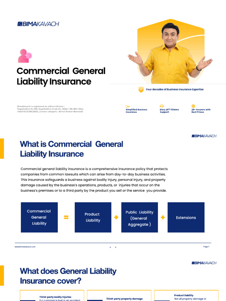 CGL Insurance - Bimakavach | PDF | Liability Insurance | Insurance