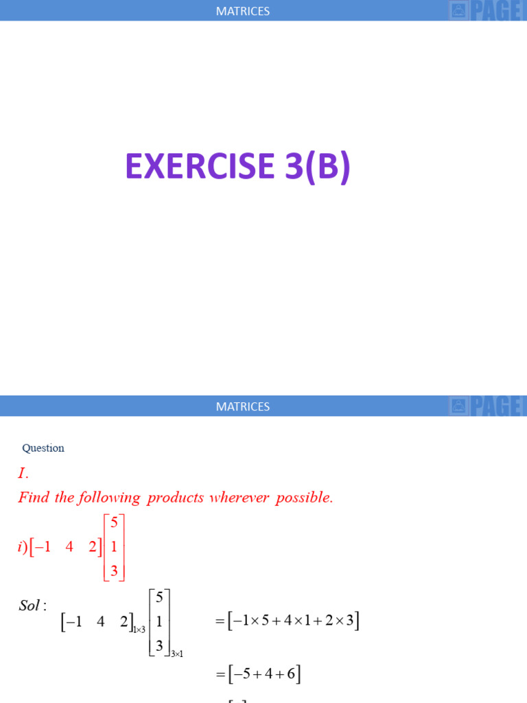 Matrices - 3 (B) | PDF | Matrix (Mathematics) | Mathematical Physics