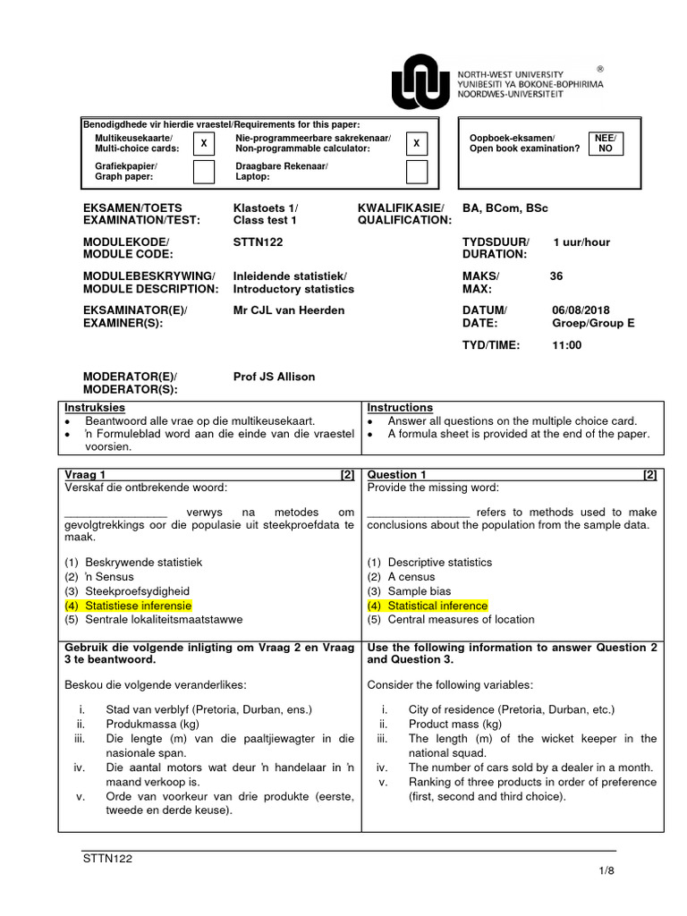 STTN 122 Toetse | PDF