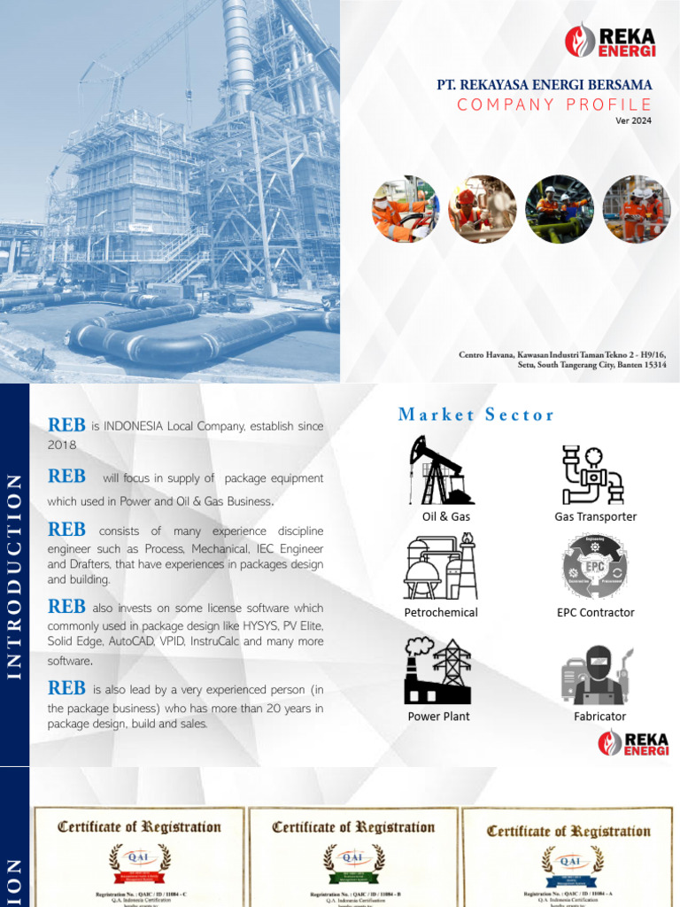 REB COMPANY PROFILE Ver 2024 | Download Free PDF | Phases Of Matter | Secondary Sector Of The ...
