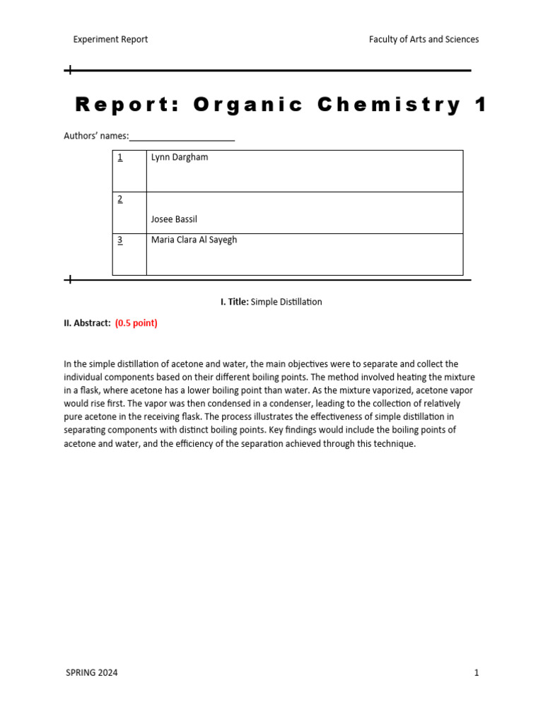 Report1 (Simple Distillation) | PDF | Distillation | Boiling