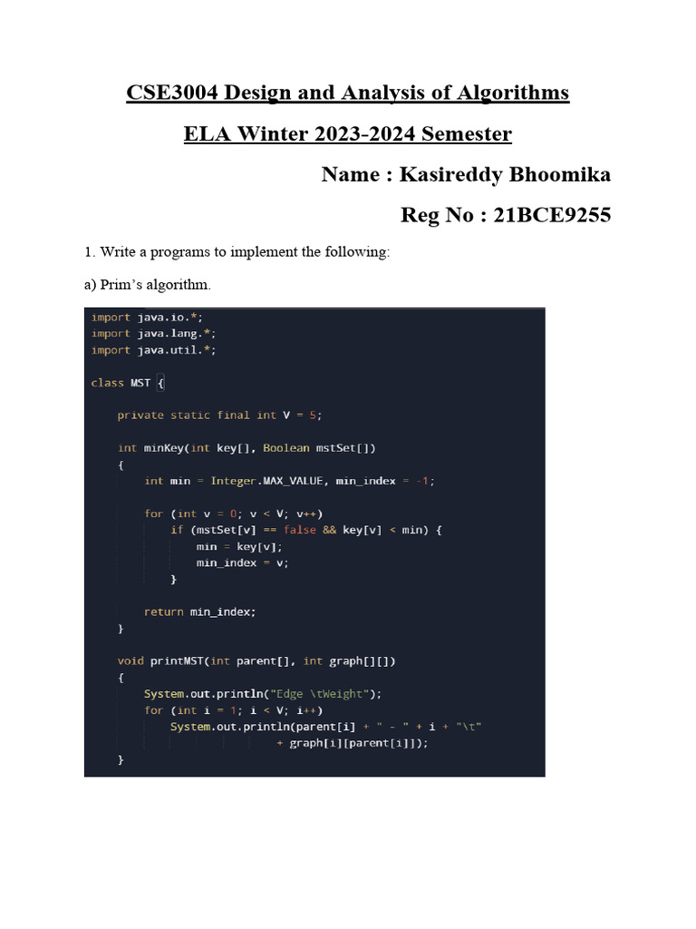 CSE3004 Design and Analysis of Algorithms | PDF | Computers