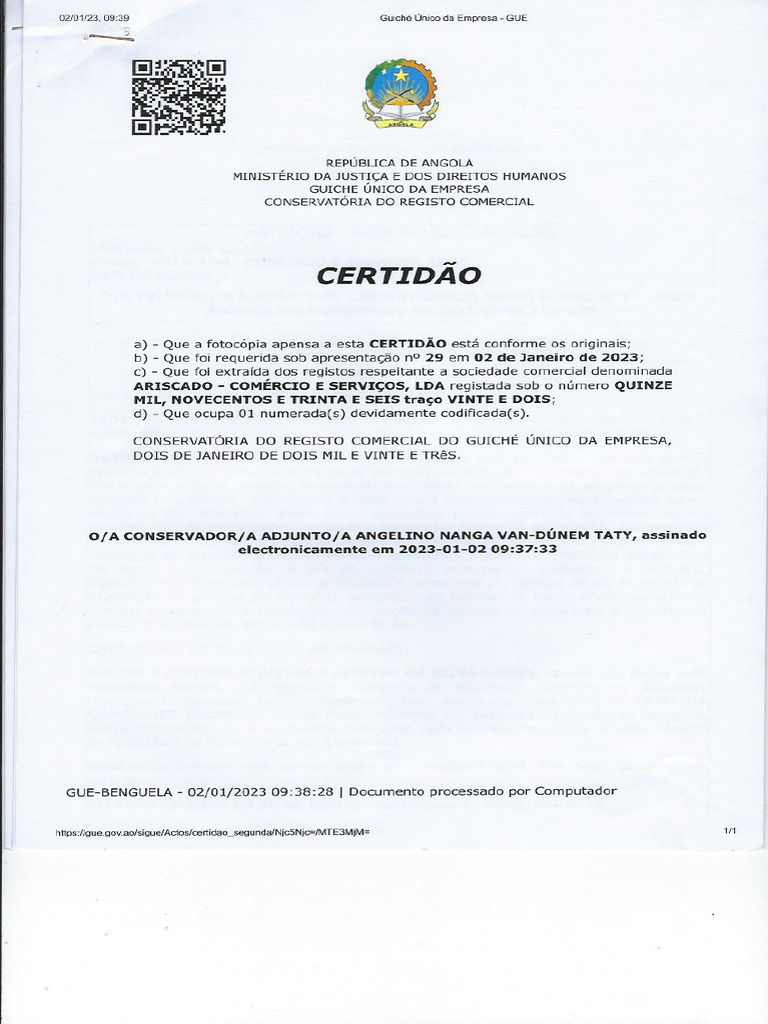 Certidão | PDF