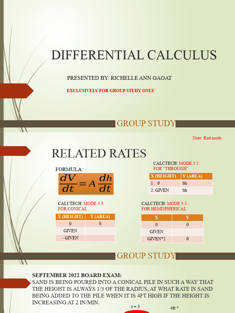 Calculus Problems for Study Groups | PDF | Elementary Geometry | Manifold