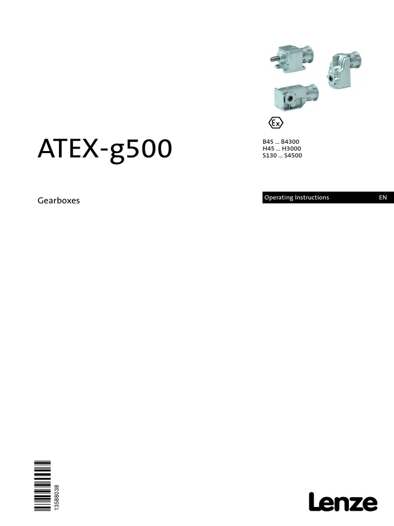 Operating Instructions g500-B Bevel Gearboxes ATEX g500 Gearboxes EN ...