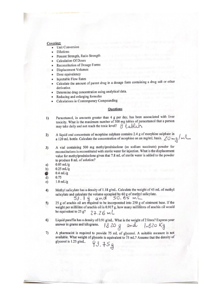 Calculations 100 Solutions | PDF