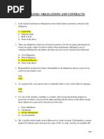 Obligation and Contracts Test Bank | PDF | Guarantee | Law Of Obligations