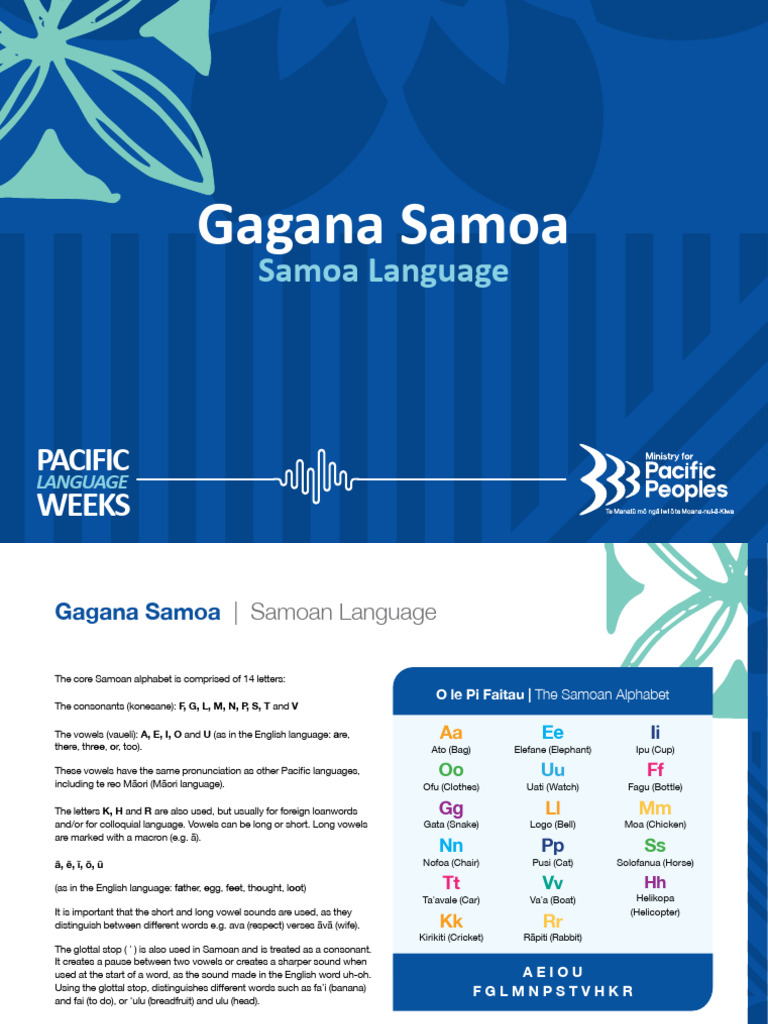 Samoa Language Cards 2023 | PDF | Phonetics | Linguistics