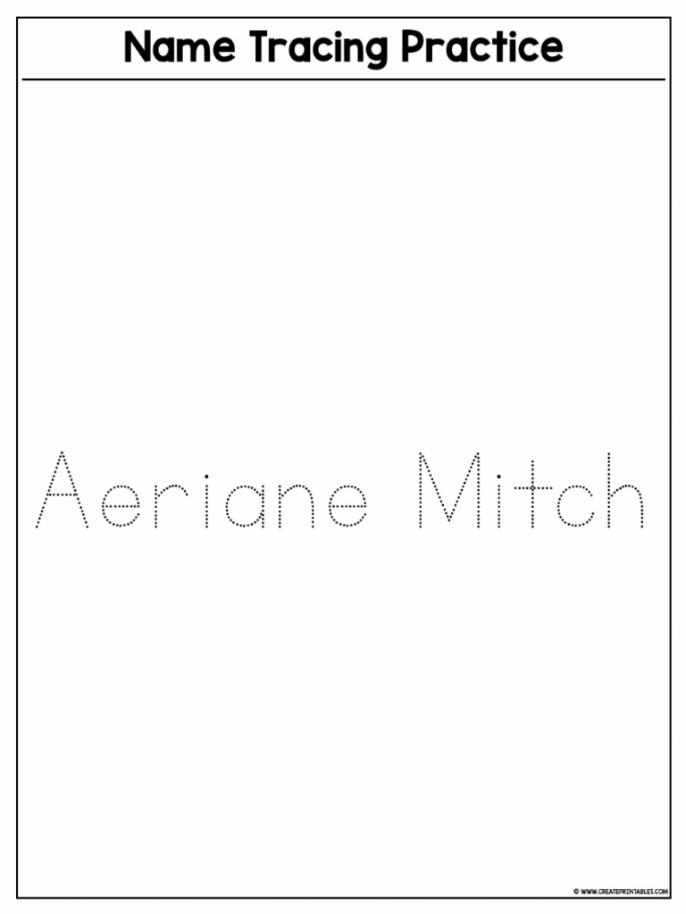 Name - Tracing - Practice 6881 4752 3E45 | PDF
