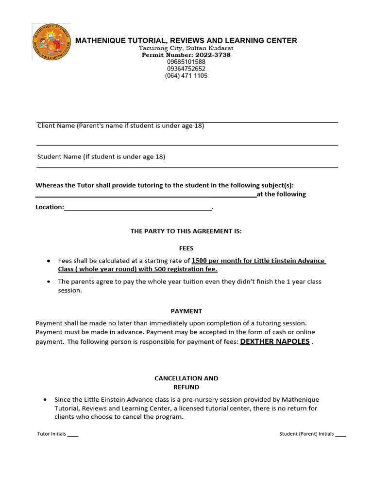 MTRLC Parents Contract | PDF