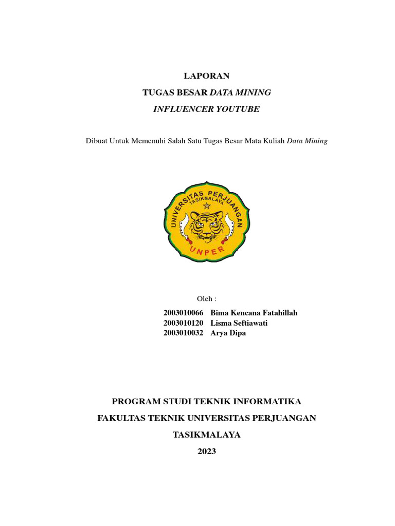 LAPORAN Data Mining | PDF LAPORAN Data Mining | PDF