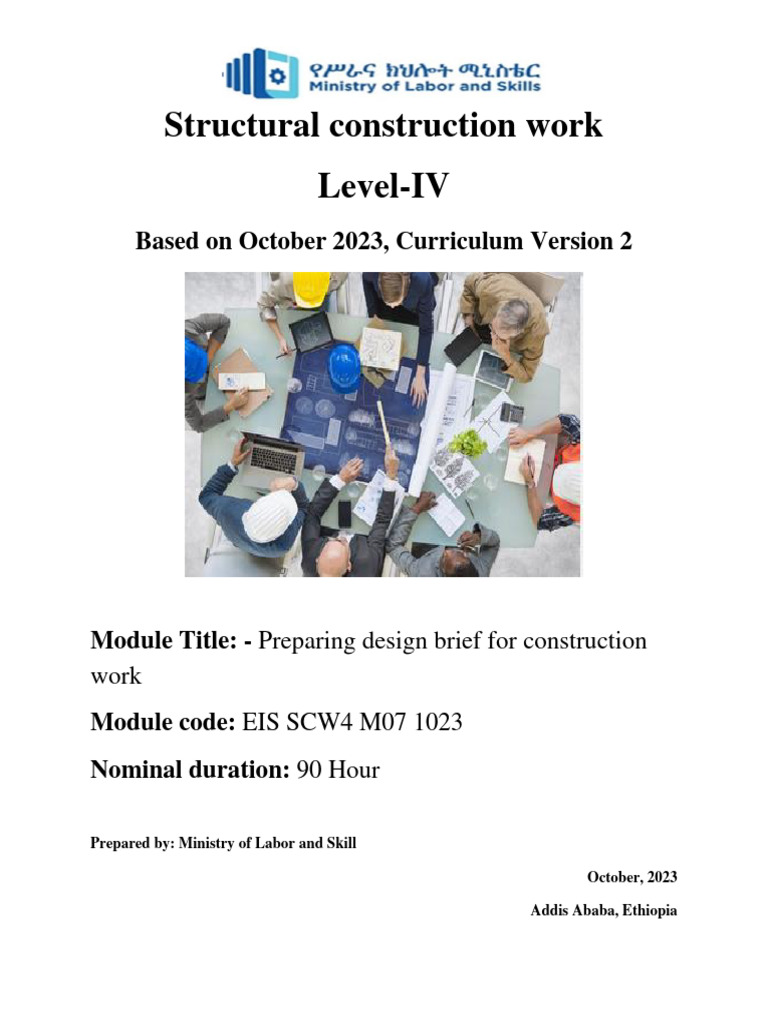 M05-Design Brief For Construction Works | PDF | Risk | Feasibility Study