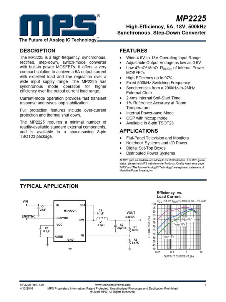 MP2225GJ-Z Circuito Integrato | PDF | Electrical Components | Electrical Engineering