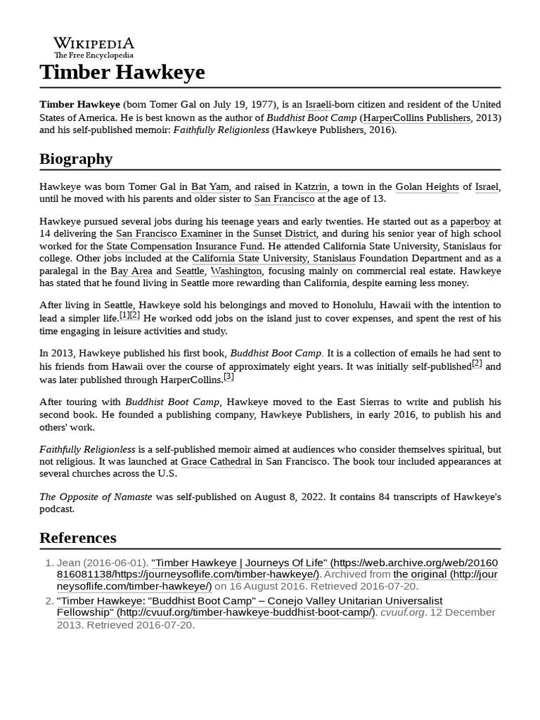 Timber Hawkeye | PDF | American Literature | American Writers