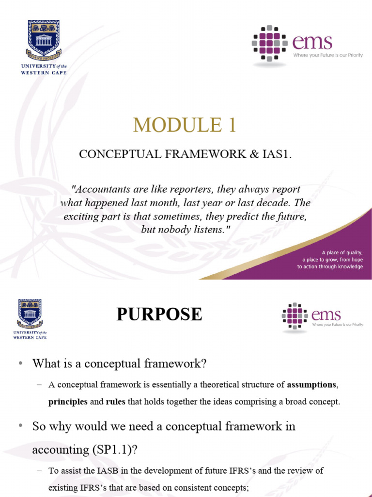 Module 1 Conceptual Framework - IAS1 | PDF | Equity (Finance ...